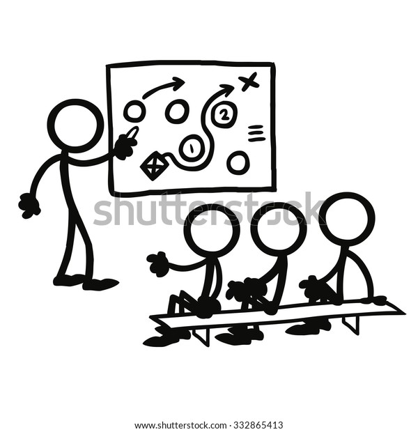 Stickfigure Coaching Strategy Stock Vector (Royalty Free) 332865413 ...