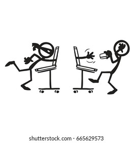 Stickfigure Hacking Online Theft Stock Vector (Royalty Free) 665629573 ...