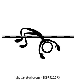 Stickfigure Leaping Jumping High Jump Stock Vector (Royalty Free ...