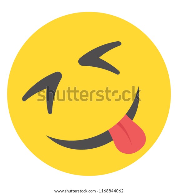 Sticking Tongue Out Crazy Stock Vector (Royalty Free) 1168844062 ...