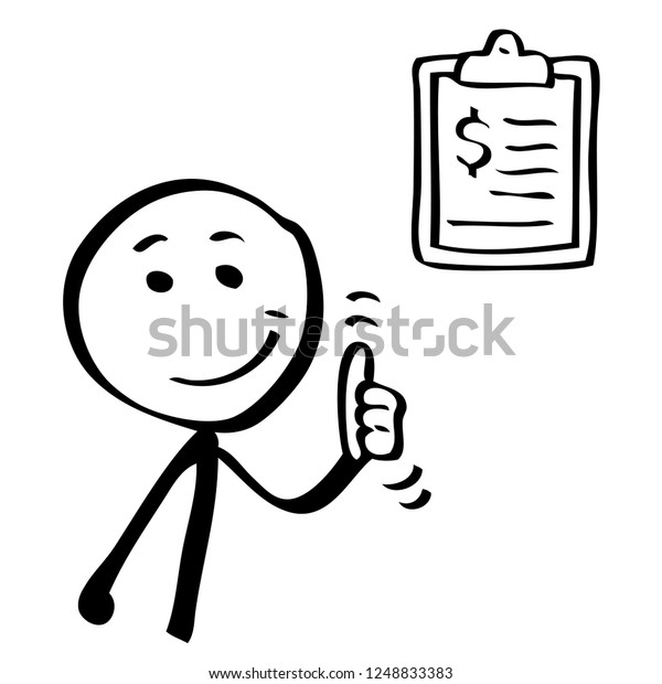 Stickman Good Work On White Background Stock Vector (Royalty Free ...