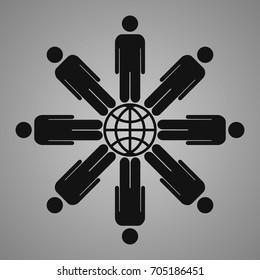 Stickman On Earth Stock Vector (Royalty Free) 705186451 | Shutterstock