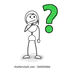 Stickman Question Mark Concept Image Several Stock Vector (Royalty Free ...