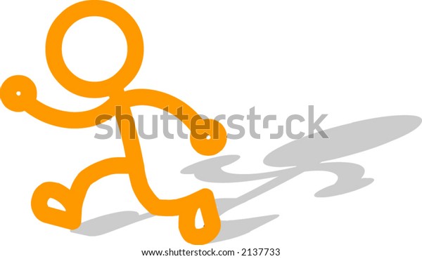 Stickman Running Stock Vector (Royalty Free) 2137733 | Shutterstock