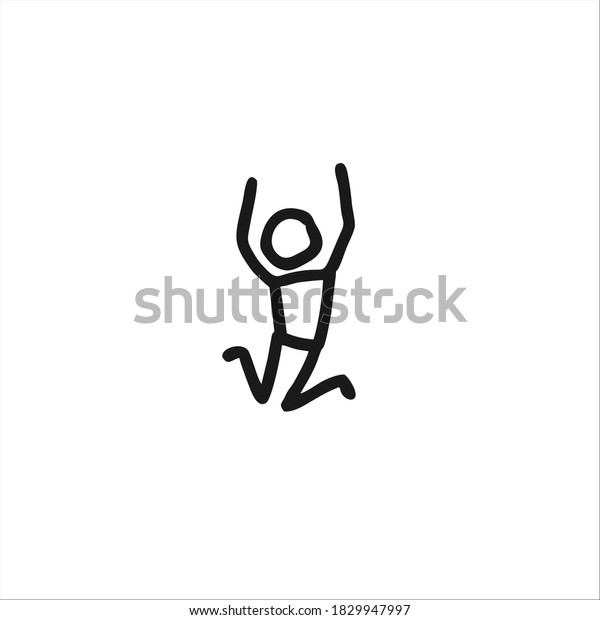 Stickman Symbol Logo Vector Illustration Stock Vector (Royalty Free ...