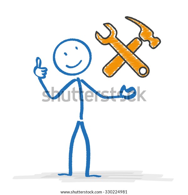 Stickman Tools Symbols Eps 10 Vector Stock Vector (Royalty Free ...