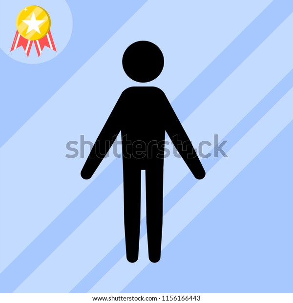 Stickman Vector Icon Stick Figure On Stock Vector (Royalty Free) 1156166443