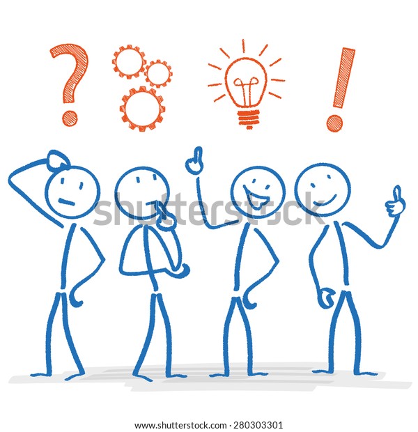 Stickmen During Planning Progress Eps 10 Stock Vector (Royalty Free ... Stickmen During Planning Progress Eps 10 Stock Vector (Royalty Free ...