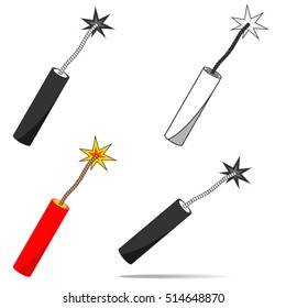 Sticks Dynamite Stick Dynamite Icon Flat Stock Vector (Royalty Free ...