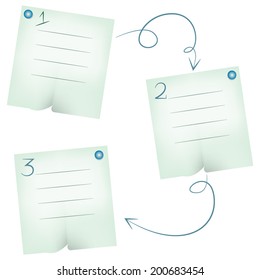 Sticky Note Paper Diagram Stock Vector (Royalty Free) 200683454 ...
