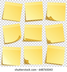 Realistic Sticky Note Shadow Yellow Paper Stock Vector (Royalty Free ...