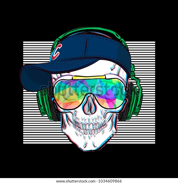 Stiff Drawing Printing On Tshirt Skull Stock Vector (Royalty Free ...