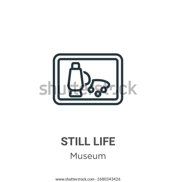 Still Life Outline Vector Icon Thin Stock Vector (Royalty Free ...