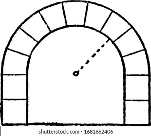 Stilted Arch Vertically Vintage Engraving Stock Vector (Royalty Free ...