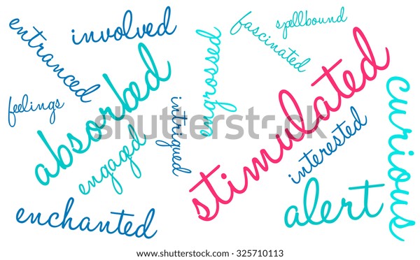 Stimulated Word Cloud On White Background Stock Vector (Royalty Free ...