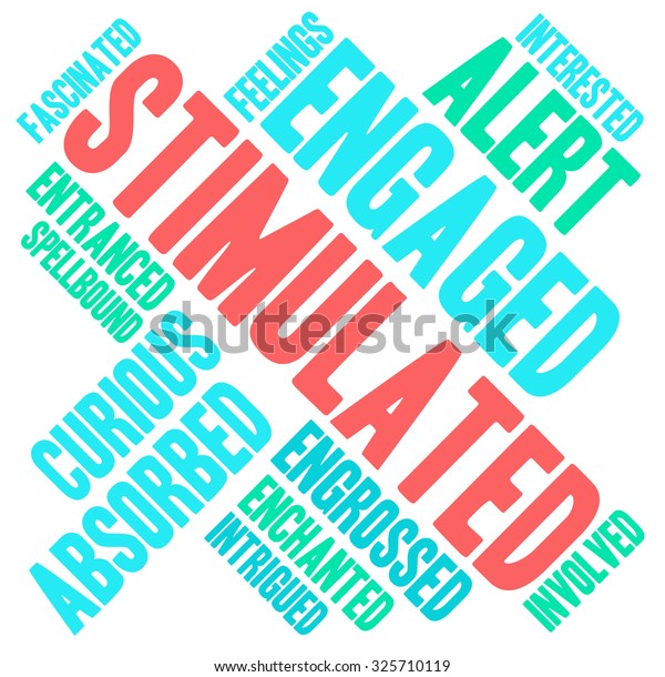 Stimulated Word Cloud On White Background Stock Vector (Royalty Free ...