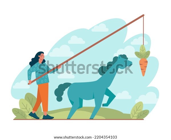 Stimulus Concept Character Motivation Boost Moving Stock Vector ...