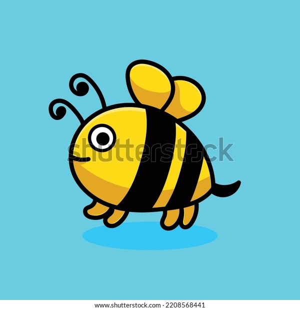 Stinger Cartoon Mascot Vector Design Flat Stock Vector (Royalty Free ...
