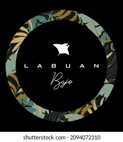Stingray Green Leaf Circle Labuan Bajo: เวกเตอร์สต็อก (ปลอดค่าลิขสิทธิ์ ...