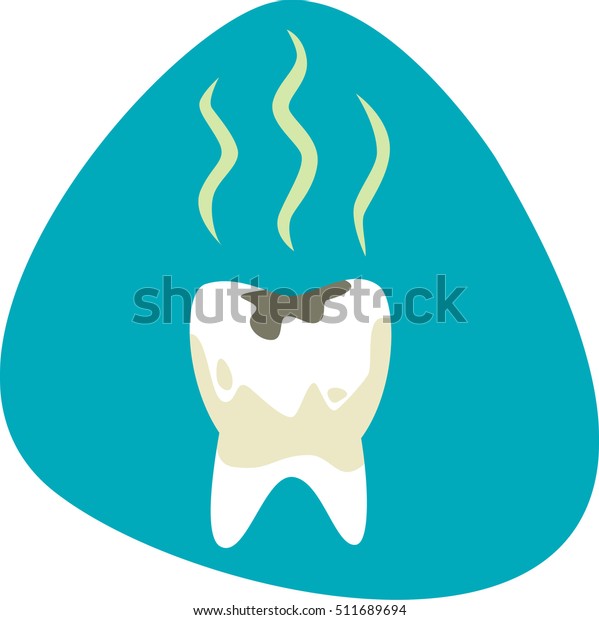 Stinky Tooth Caries Isolated Symbol On 库存矢量图（免版税）511689694