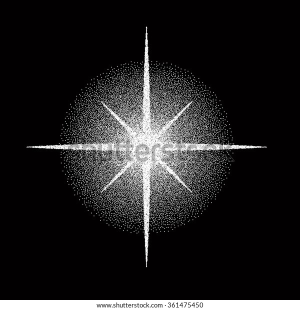 Stippled White Star Vector Illustration Stock Vector (Royalty Free ...
