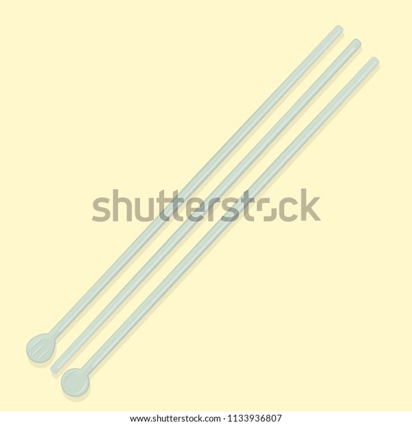 Stirring Rods Vector Illustration Set Stirring Stock Vector (Royalty ...