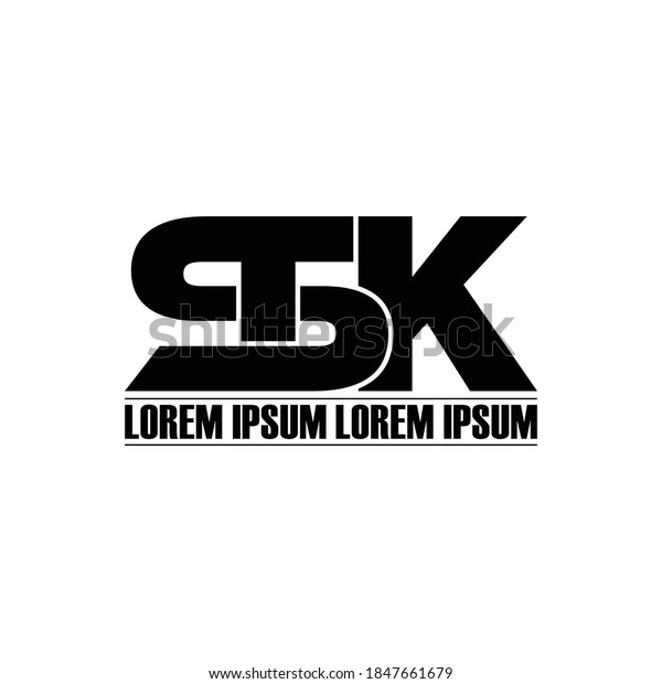 Stk Letter Monogram Logo Design Vector Stock Vector (Royalty Free ...