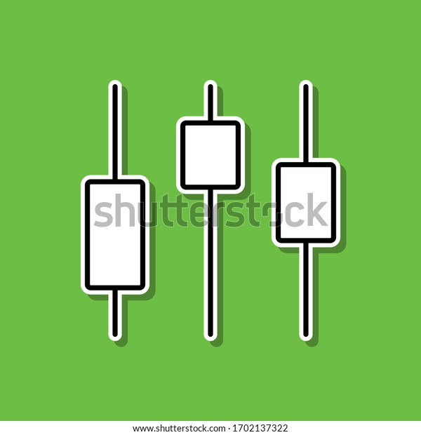 Stock Chart Line Sticker Icon Simple Stock Vector (Royalty Free ...