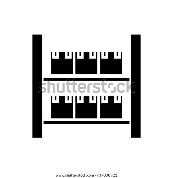 Stock Industrial Warehouse Icon Vector Illustration Stock Vector ...