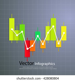 Stock Market Chart Vector Illustration Background Stock Vector (Royalty ...