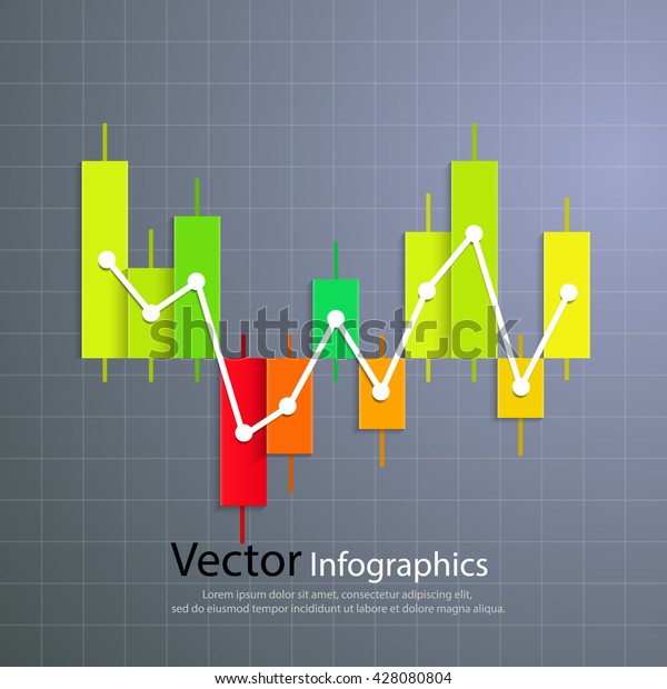 Stock Market Chart Vector Illustration Background Stock Vector (Royalty ...