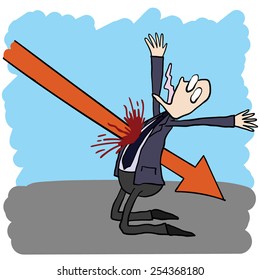 Stock Market Falling Stock Vector (Royalty Free) 254368180 | Shutterstock