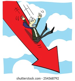 Stock Market Falling Stock Vector (Royalty Free) 254368792 | Shutterstock