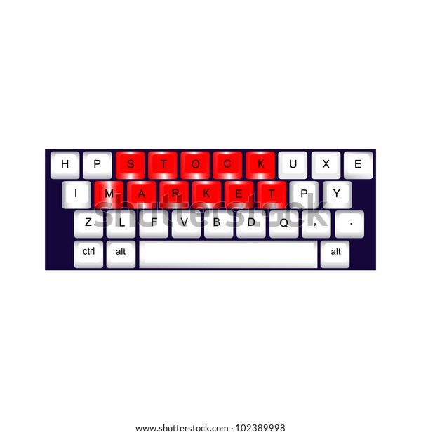 Stock Market Keyboard Vector Stock Vector (Royalty Free) 102389998 ...