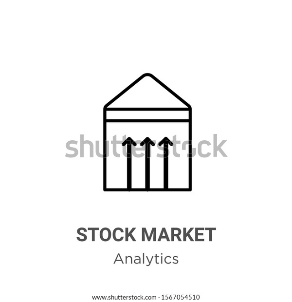 Stock Market Outline Vector Icon Thin Stock Vector (Royalty Free ...