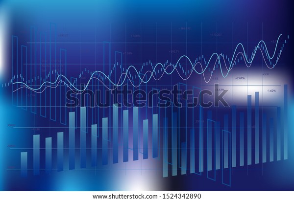Stock Market Trading Background Vector Chart Stock Vector (Royalty Free ...