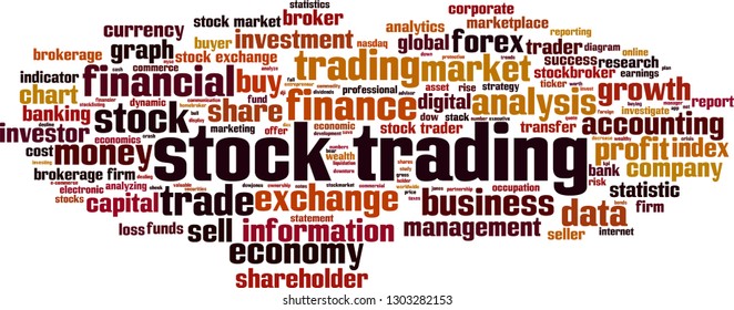 Stock Trading Word Cloud Concept Vector Stock Vector (Royalty Free ...