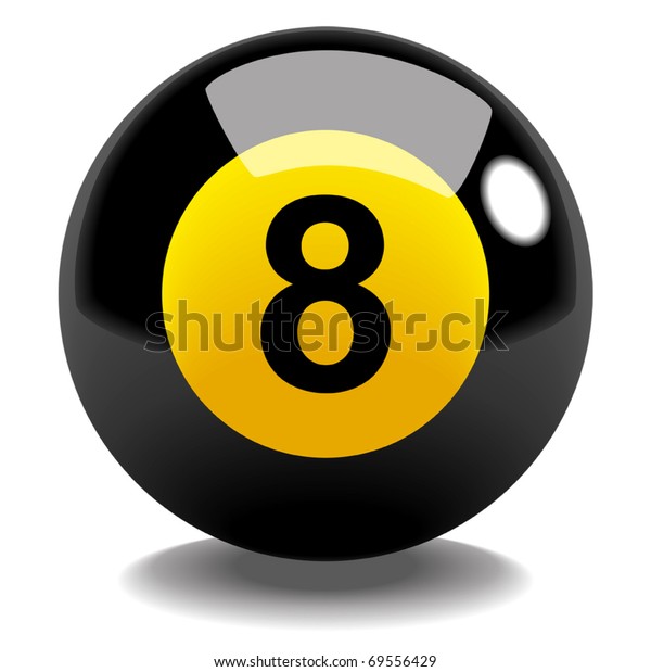 Stock Vector Billiard Ball Number 8 Stock Vector (Royalty Free) 69556429