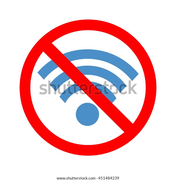 Stock Vector No Wireless Signal Prohibition Stock Vector (Royalty Free ...