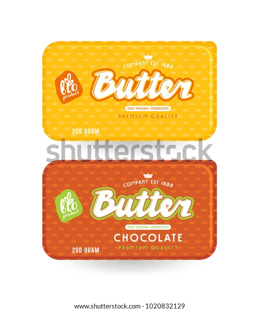 Stock Vector Packaging Design Butter Illustration Stock Vector (Royalty ...