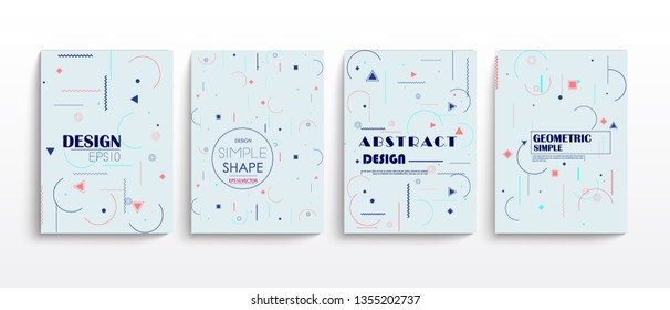 Placard Templates Set Abstract Bubbles Shapes Stock Vector (Royalty ...