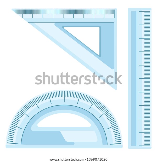 Stock Vector Set Rulers Graphic Object Stock Vector (Royalty Free ...