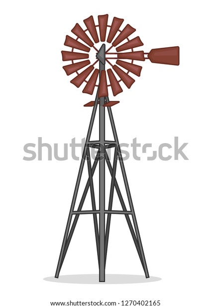 Stock Vector Vintage Windmills Collection Graphic Stock Vector (Royalty ...