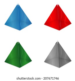 Translucent Red Pyramids Several Different Angles Stock Photo (Edit Now ...