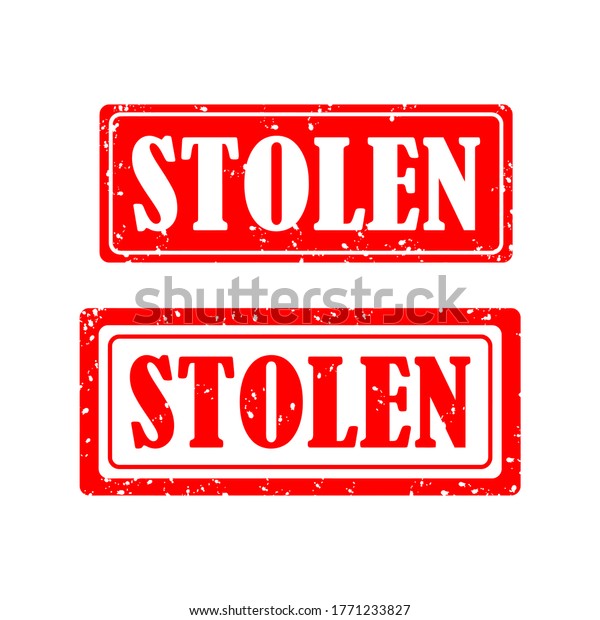 Stolen Rubber Stamp Vector Over White Stock Vector (Royalty Free ...