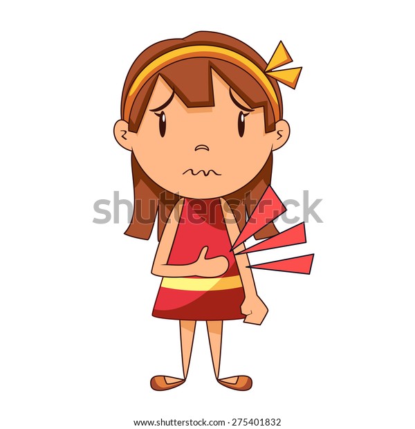 Stomach Ache Cartoon Vector Illustration Stock Vector (Royalty Free ...