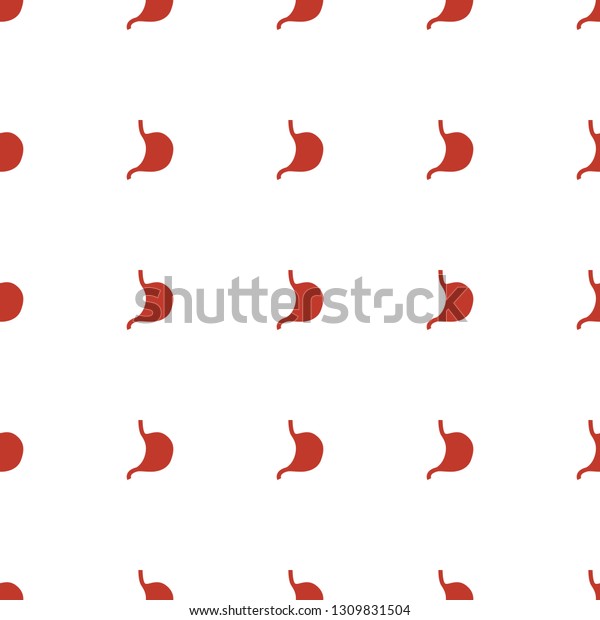 Stomach Icon Pattern Seamless White Background Stock Vector (Royalty ...