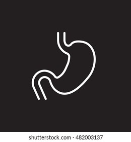 Stomach Line Icon Outline Vector Logo Stock Vector (Royalty Free ...