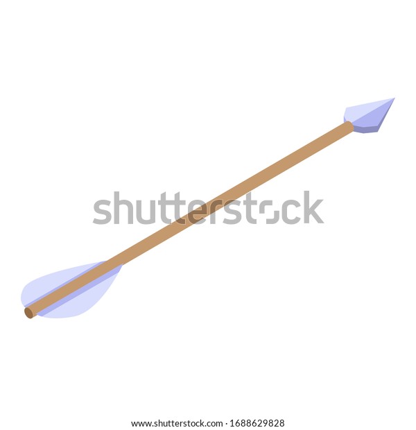 Stone Age Arrow Icon Isometric Stone Stock Vector (Royalty Free ...