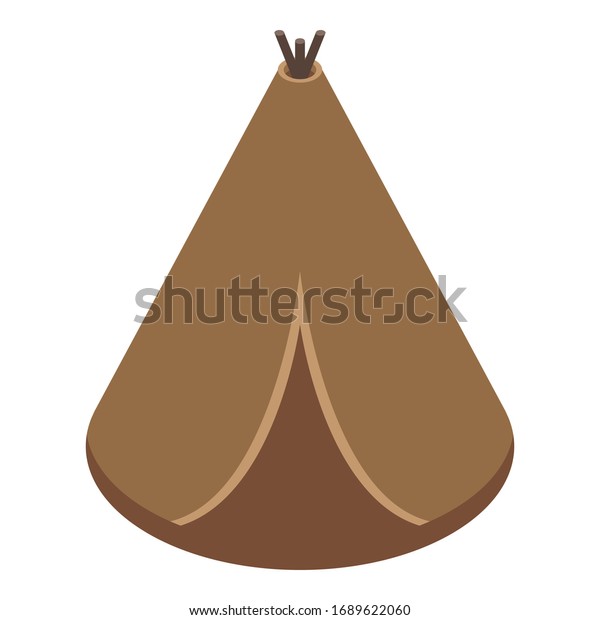 Stone Age Tent Icon Isometric Stone Stock Vector (Royalty Free ...